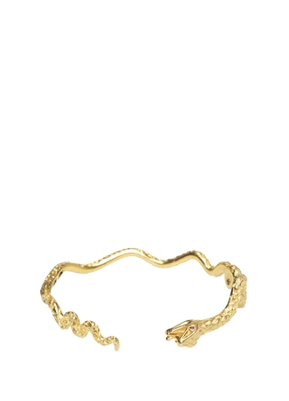 AIDA Kadın Serpent Gümüş Rengi ve Altın Kaplama Bileklik EU