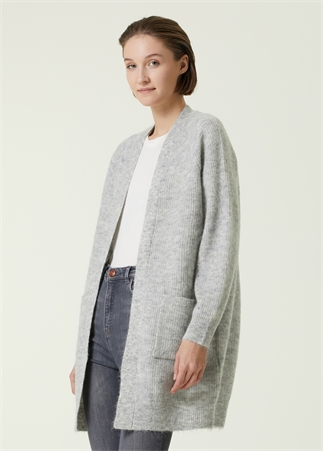 Selected Femme Kadın Gri Şal Yaka Hırka S EU Selected Femme Kadın Gri Şal Yaka Hırka S EU