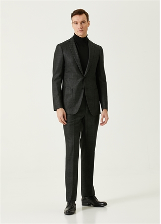 Pal Zileri Erkek Yeşil Pötikare Desenli Yün Takım Elbise 48 IT Pal Zileri Erkek Yeşil Pötikare Desenli Yün Takım Elbise 48 IT