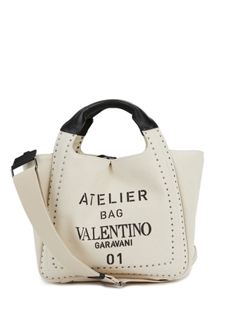 Valentino Garavani Kadın Atelier 0 Medium Bej Omuz Çantası Siyah EU Valentino Garavani Kadın Atelier 0 Medium Bej Omuz Çantası Siyah EU