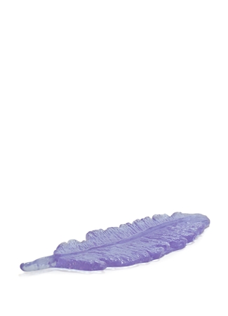 Usta Design Lila Yaprak Formlu Cam Obje Mor