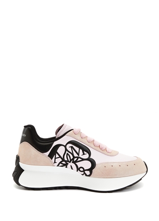 Alexander Mcqueen Kadın Bej Beyaz Logolu Deri Sneaker Pembe 37.5 Eu Alexander Mcqueen Kadın Bej Beyaz Logolu Deri Sneaker Pembe 37.5 Eu