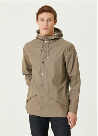 Rains Erkek Kahverengi Kapüşonlu Yağmurluk L Eu Rains Erkek Kahverengi Kapüşonlu Yağmurluk L Eu