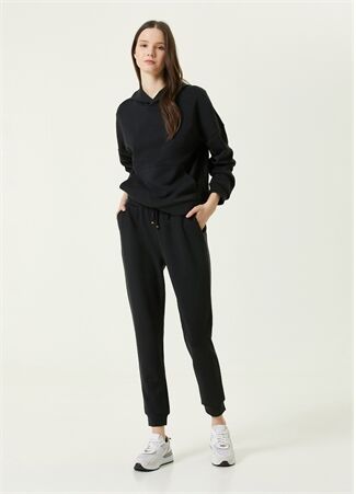 Network Kadın Slim Fit Siyah Eşofman Altı XS EU