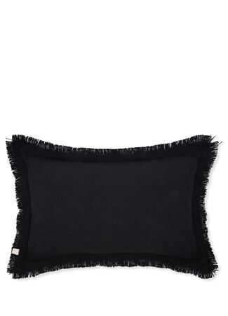 Table And Sofa Montreal Fringed Siyah Dekoratif Yastık