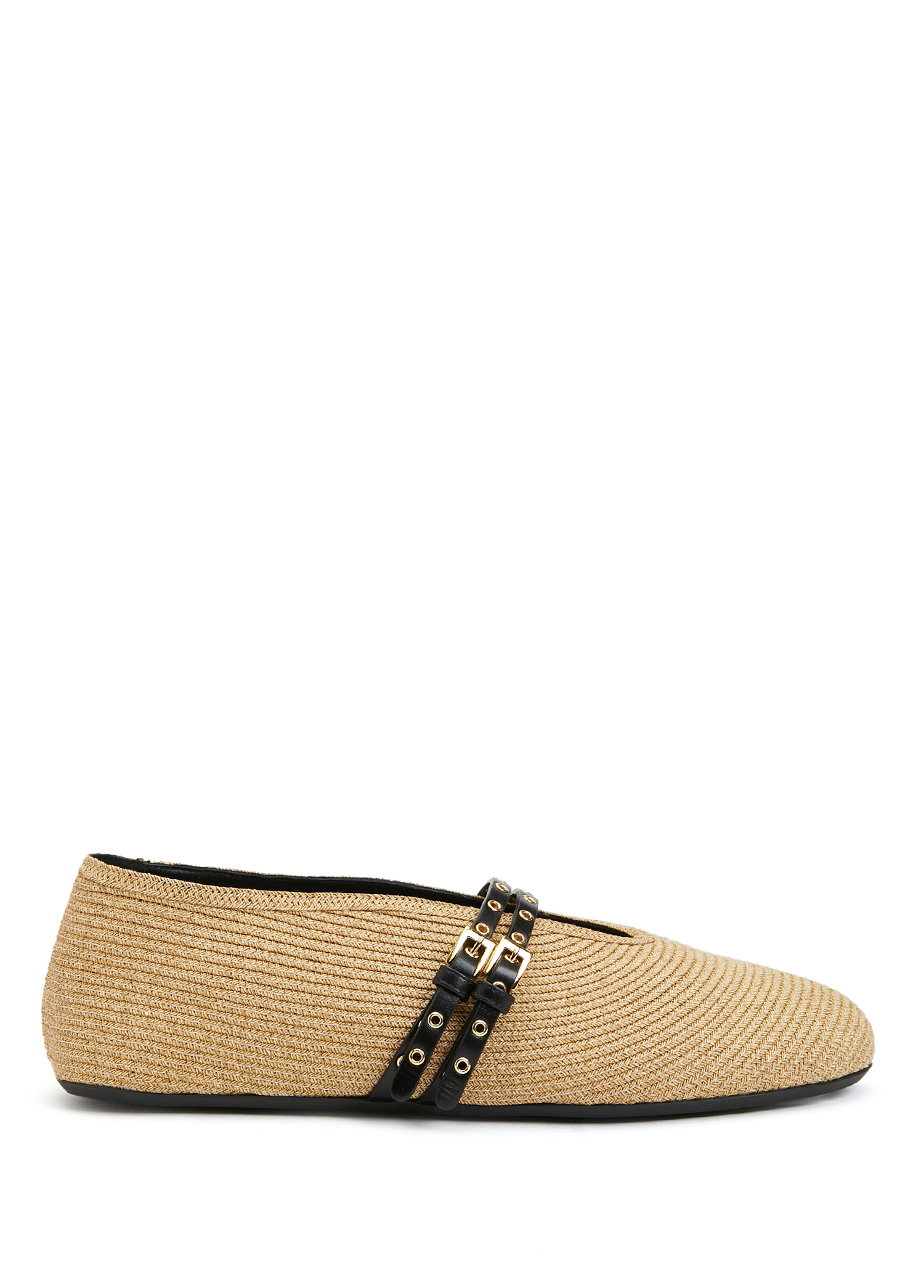 Alaïa - Natural Raffia Ballet Flats
