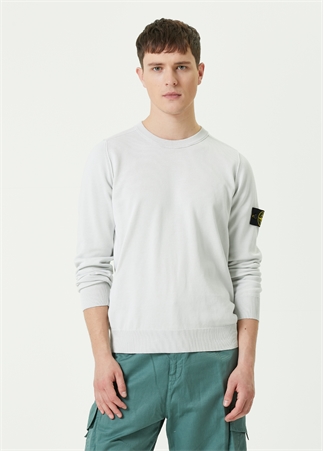 Stone Island Erkek Mavi Logo Detaylı Kazak S EU Stone Island Erkek Mavi Logo Detaylı Kazak S EU