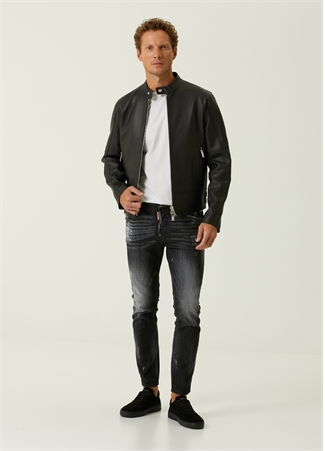 Dsquared2 Erkek Antrasit Eskitme Detaylı Jean Pantolon Siyah 48 IT Dsquared2 Erkek Antrasit Eskitme Detaylı Jean Pantolon Siyah 48 IT