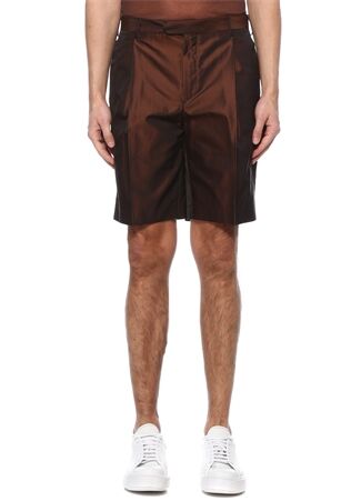 Pal Zileri Erkek Bordo Pili Detaylı İpek Bermuda 48 IT