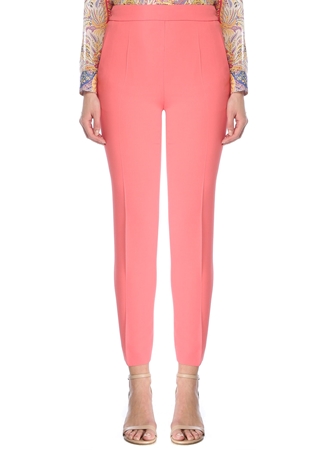 Etro Kadın Pembe Beli Lastikli Dar Paça Pantolon 42 IT