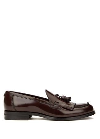 George Hogg Kadın Bordo Püsküllü Deri Loafer 38 EU George Hogg Kadın Bordo Püsküllü Deri Loafer 38 EU