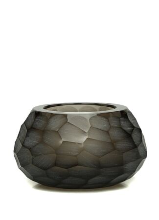 Moser Gri Desenli Kristal Mumluk