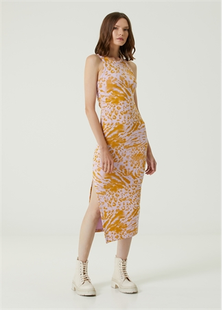 Allsaints Kadın Pembe Halter Yaka Batik Desenli Midi Elbise 0 UK Allsaints Kadın Pembe Halter Yaka Batik Desenli Midi Elbise 0 UK