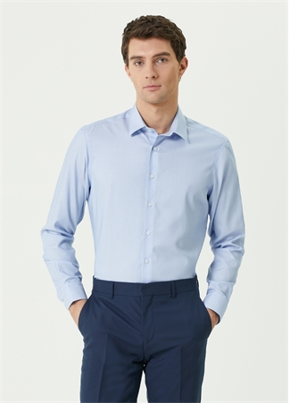 Beymen Club Erkek Comfort Fit Mavi Non-iron Armürlü Gömlek S Beymen Club Erkek Comfort Fit Mavi Non-iron Armürlü Gömlek S