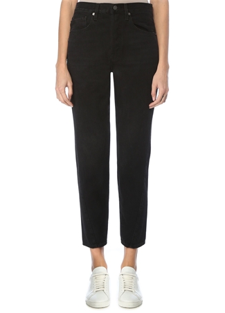 Frame Denim Kadın Le Original Skinny Twist Siyah Jean Pantolon 28 US
