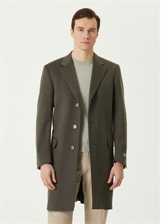 Canali Erkek Yeşil Kaşmir Palto 58 IT
