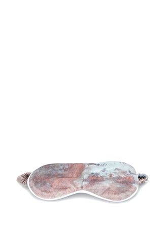 House of Silk Kadın Colorblocked Mermer Desenli Kadife Göz Bandı EU