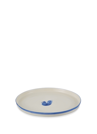 Goho Muhabbet Kemik Horoz Desenli Porselen Tabak Çok Renkli Goho Muhabbet Kemik Horoz Desenli Porselen Tabak Çok Renkli