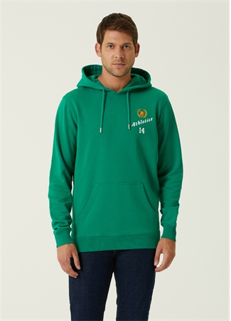 Bel-Air Erkek Yeşil Kapüşonlu Logolu Sweatshirt S EU Bel-Air Erkek Yeşil Kapüşonlu Logolu Sweatshirt S EU