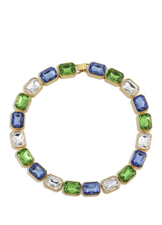 Ninon Kadın Colorblocked Taşlı Altın Rengi Kaplama Kolye EU Ninon Kadın Colorblocked Taşlı Altın Rengi Kaplama Kolye EU