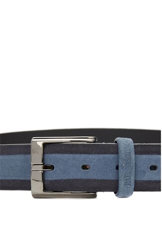 Pal Zileri Erkek Lacivert Deri Kemer 90 EU