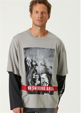 Turn & Bake Erkek Nun Smoking Area Çift Kollu T-shirt Siyah XS EU Turn & Bake Erkek Nun Smoking Area Çift Kollu T-shirt Siyah XS EU
