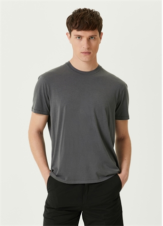 Tom Ford Erkek Gri Logolu Basic T-shirt 46 It Tom Ford Erkek Gri Logolu Basic T-shirt 46 It