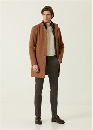 Network Erkek Slim Fit Kahverengi Pantolon 48-6N EU