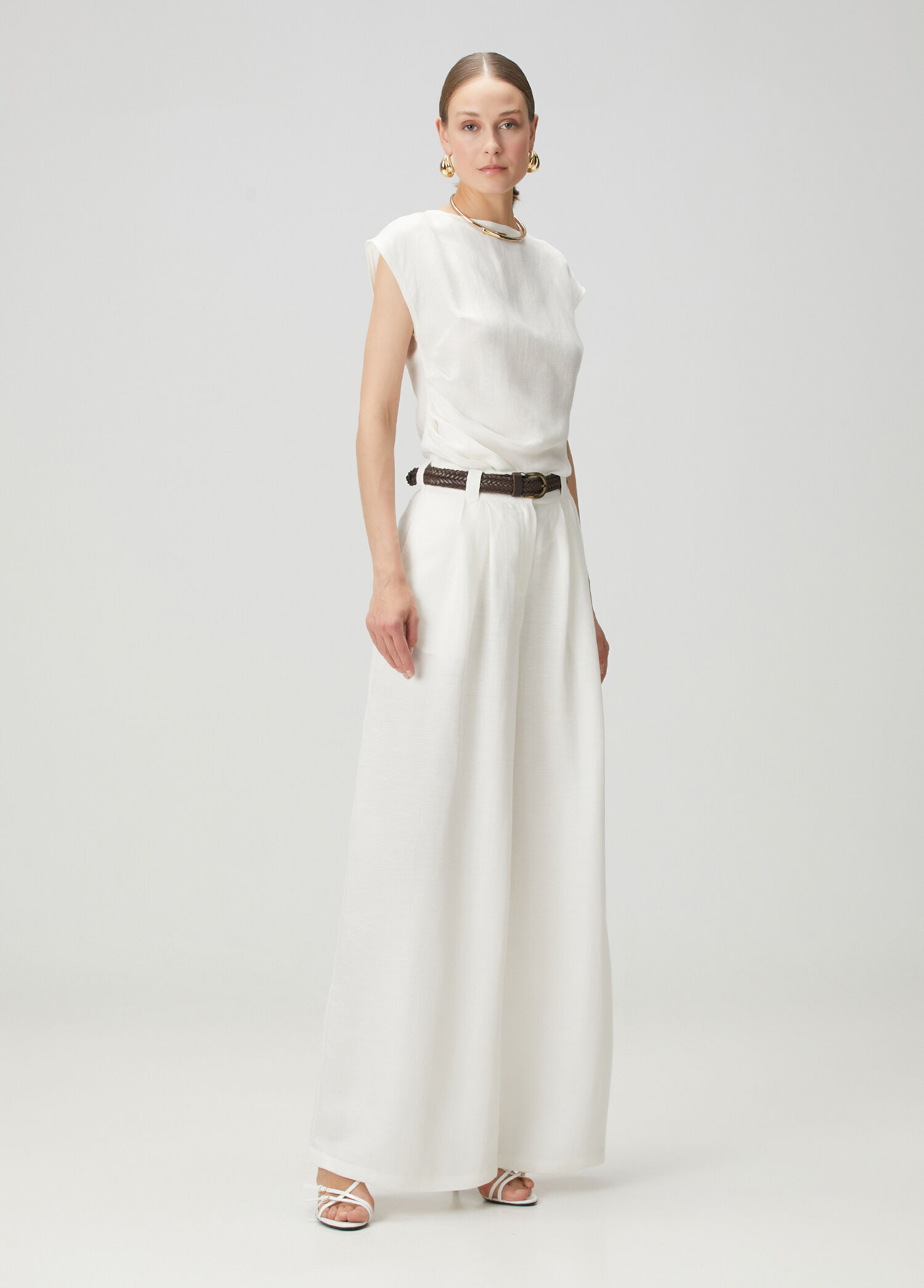 Acaria Studio - Greek White Linen Pants
