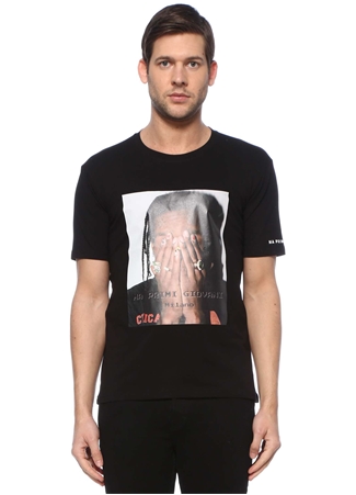 Ma Primi Giovani Erkek Asap Rockys Cool Af Nails Siyah Basic T-shirt S EU