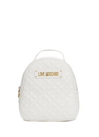 Love Moschino Kadın Beyaz Kapitoneli Sırt Çantası EU Love Moschino Kadın Beyaz Kapitoneli Sırt Çantası EU
