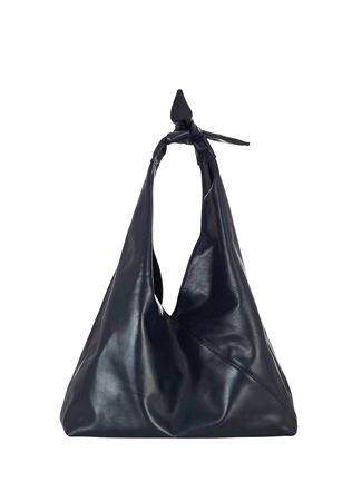 Jimba Kadın Lutetia Lacivert Deri Omuz Çantası EU