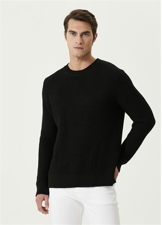 Pal Zileri Erkek Siyah Yün Kazak 50 It