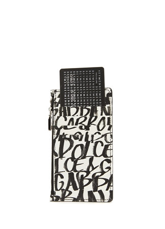 Dolce&Gabbana Erkek Siyah Beyaz Logo Baskılı Deri Kartlık EU Dolce&Gabbana Erkek Siyah Beyaz Logo Baskılı Deri Kartlık EU