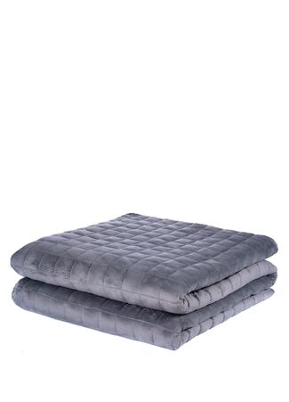 Sinada Gri Kapitoneli Pamuk Saten Battaniye