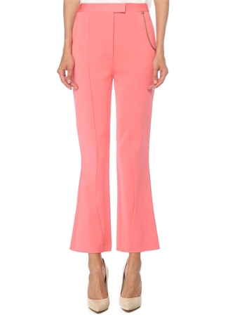Givenchy Kadın Pembe Zincir Detaylı Bol Paça Pantolon S IT Givenchy Kadın Pembe Zincir Detaylı Bol Paça Pantolon S IT