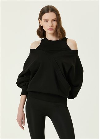 Label by Homelike Kadın New York Siyah Bisiklet Yaka Omzu Açık Sweatshirt XS EU Label by Homelike Kadın New York Siyah Bisiklet Yaka Omzu Açık Sweatshirt XS EU