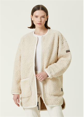 Napapijri Kadın Agner Ekru Çift Taraflı Polar Sweatshirt S EU Napapijri Kadın Agner Ekru Çift Taraflı Polar Sweatshirt S EU