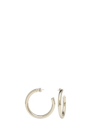 Ninon Kadın L Gümüş Rengi Kaplama Halka Küpe Gri EU