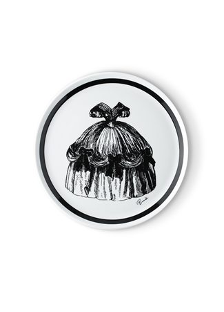 Bualh Elegance Porselen 24 Cm Pasta Tabağı Siyah Bualh Elegance Porselen 24 Cm Pasta Tabağı Siyah