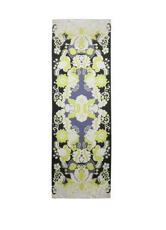 Valentino Garavani Kadın Colorblocked Desenli İpek Şal EU