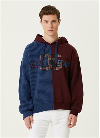 Dolce&gabbana Erkek Bordo Mavi Logolu Kapüşonlu Kaşmir Sweatshirt Xs Eu Dolce&gabbana Erkek Bordo Mavi Logolu Kapüşonlu Kaşmir Sweatshirt Xs Eu