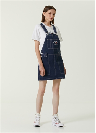 Tommy Jeans Kadın Lacivert Logolu Mini Jean Elbise L EU Tommy Jeans Kadın Lacivert Logolu Mini Jean Elbise L EU