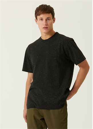 John Elliott Erkek Siyah Nopeli Bisiklet Yaka T-shirt M EU