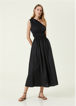 Matteau Swim Kadın Siyah Tek Omuzlu Büzgülü Midi Elbise Us Matteau Swim Kadın Siyah Tek Omuzlu Büzgülü Midi Elbise Us