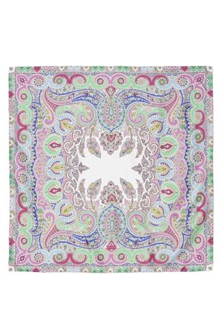 Etro Kadın Beyaz Desenli İpek Şal EU