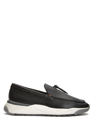 Santoni Sport Erkek Siyah Deri Loafer 5.5 Uk Santoni Sport Erkek Siyah Deri Loafer 5.5 Uk