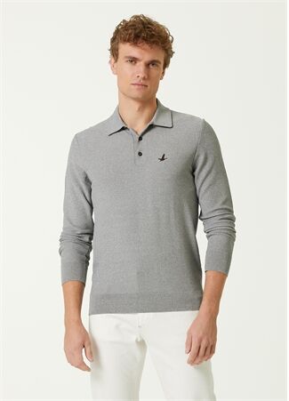 Beymen Club Erkek Gri Polo Yaka Dokulu Kazak M