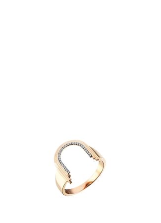 Her Story Kadın Concave Taş Detaylı Altın Rengi Yüzük EU