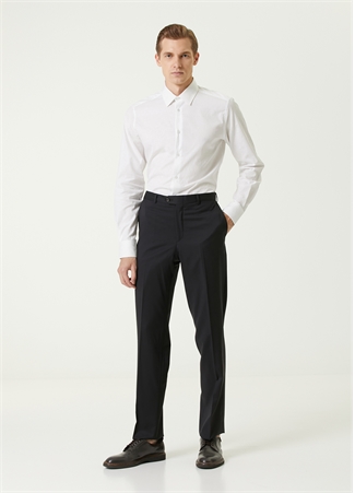 Pal Zileri Erkek Siyah Normal Bel Yün Pantolon 46 IT